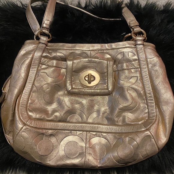 Coach | Bags | Coach Gold Metallic | Poshmark
